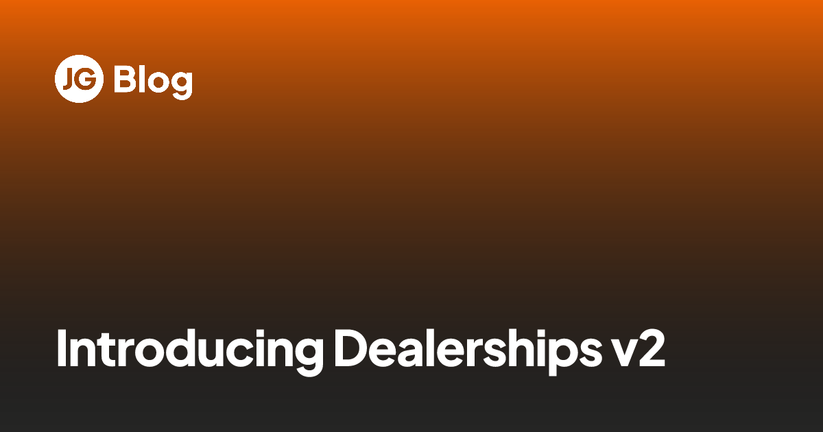 Introducing Dealerships v2 | JG Scripts Blog